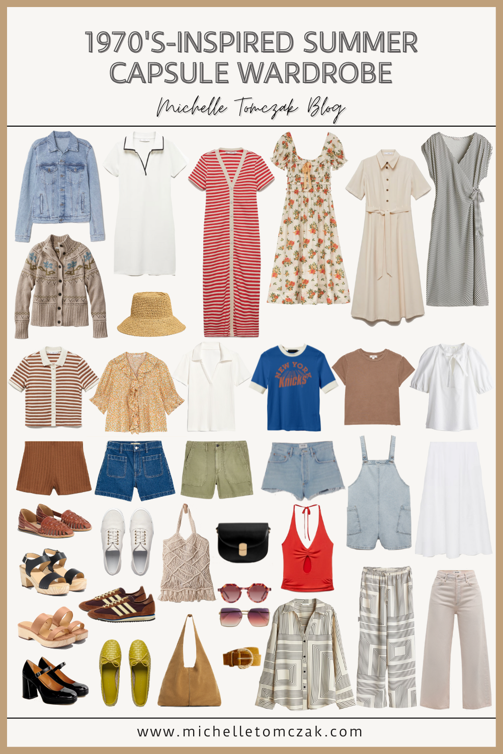 1970's-Inspired Summer Capsule Wardrobe + 18 Outfit Ideas - Michelle ...